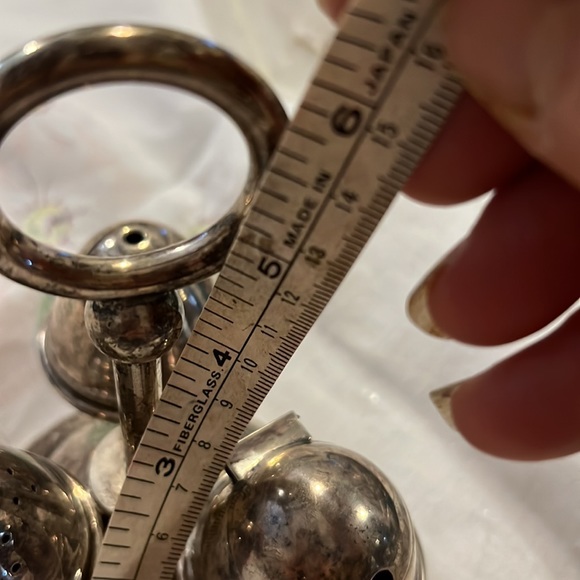 England | Kitchen | Vintage Epns England Silver Condiment Set Cobalt ...